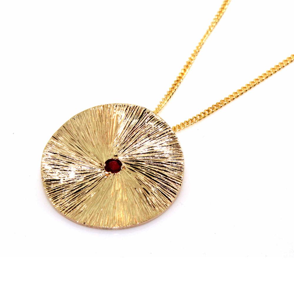 Hand-Textured Ruby Disc – David Keefe